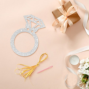 T-minimalist He Put a Ring On It Banner, Wedding Theme Party Decorations, Engagement / Bachelorette Bridal Shower Sign Decors Supplies, 6.3 Feet