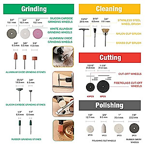 WORKPRO 306PCS Rotary Tool Accessories Kit, Fits Dremel Rotary Tool, 1/8" Shanks DIY Universal Fitment for Easy Cutting, Sanding, Grinding, Carving, Polishing, Drilling and Engraving with Storage Case