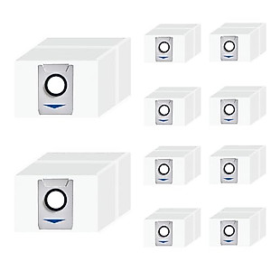 10 PCS Dust Bags Compatible with ECOVACS DEEBOT X1 OMNI DEEBOT T10 T20, T10 Omni, Large Capacity Disposable Vacuum Cleaner Accessories Replacement Set