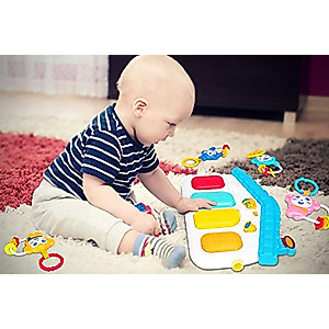 Life-Tandy Baby Kick and Gym Play Mat Lay & Play 3 in 1 Fitness Music and Lights Fun Piano Girl Boy