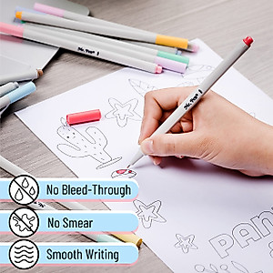 Mr. Pen- Fineliner Pastel Pens, 12 Pack, Pastel Colors, Bible Pens, No Bleed Fine Point Pen, No Smudge Fine Tip Markers, Journal Pens, Fine Tip Pens, Drawing Pen, Note Taking Pen