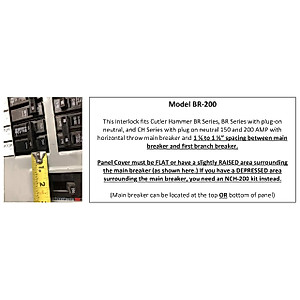 GenSafety BR-200 Generator Interlock Kit for Cutler Hammer BR and CH Series 150AMP and 200 AMP Panels - Made in USA !