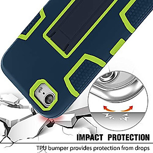 iPod Touch 7th Gen Case,iPod Touch 6th Gen Case,Kickstand Case for iPod Touch,Anti-Scratch Anti-Fingerprint Heavy Duty Protection Shockproof Rugged Cover Apple iPod Touch 2019,Blue