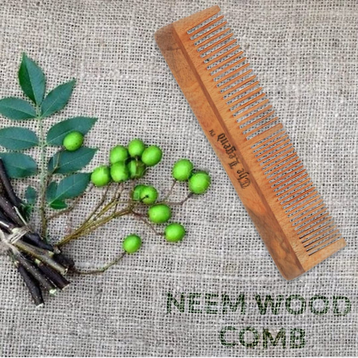 The Legend Organic Pure Neem Wood Comb (Neem Comb)