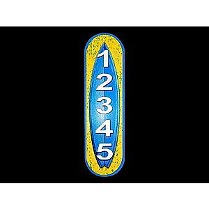 Curb-N-Sign Reflective Vertical Address Plaque, Custom Address Sign for Mailbox, 5x18 inch Sturdy, Durable, Rust Free, UV-proof & water-proof Address Numbers for House (Texas Flag)
