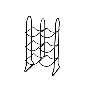 Spectrum Diversified Townhouse Wine Rack, 6-Bottle, Black
