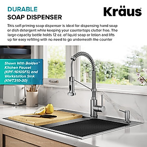 KRAUS Kitchen Soap and Lotion Dispenser in Spot Free Stainless Steel, KSD-41SFS