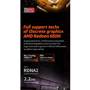 QUJUSO OnexPlayer Mini Pro 7" Handheld Game Console Portable PC Mini Laptop UMPC Win 11 AMD Ryzen 7 6800U 16GB LPDDR4 RAM/1TB NVMe M.2 SSD 1920 * 1200 Display Screen (Black)