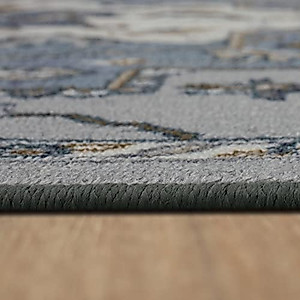 Mohawk Home Manne Medallion Denim Blue 1' 8" x 2' 10" Area Rug