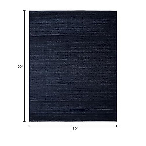 SAFAVIEH Vision Collection Area Rug - 8' x 10', Navy, Modern Ombre Tonal Chic Design, Non-Shedding & Easy Care, Ideal for High Traffic Areas in Living Room, Bedroom (VSN606N)