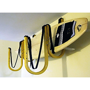 Suspenz Stand Up Paddle Board Expansion Plates to make a Double Wall Storage Rack for hanging 2 SUPs and Surfboards (31-5503)