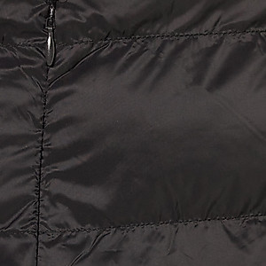 Amazon Essentials Women's Lightweight Full-Zip Water-Resistant Hooded Puffer Coat (Available in Plus Size), Black, Large