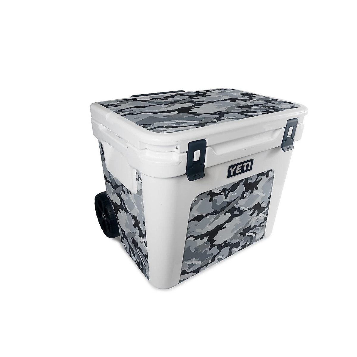 MightySkins Skin Compatible with Yeti Roadie 60 Wheeled Cooler - Gray Camouflage | Protective, Durable, and Unique Vinyl Decal wrap Cover | Easy to Apply, Remove, and Change Styles | Made in The USA