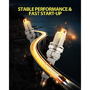 KAC Spark Plugs Upgraded, 4589 IFR6T11 Laser Iridium Spark Plugs Kit Set of 6 for