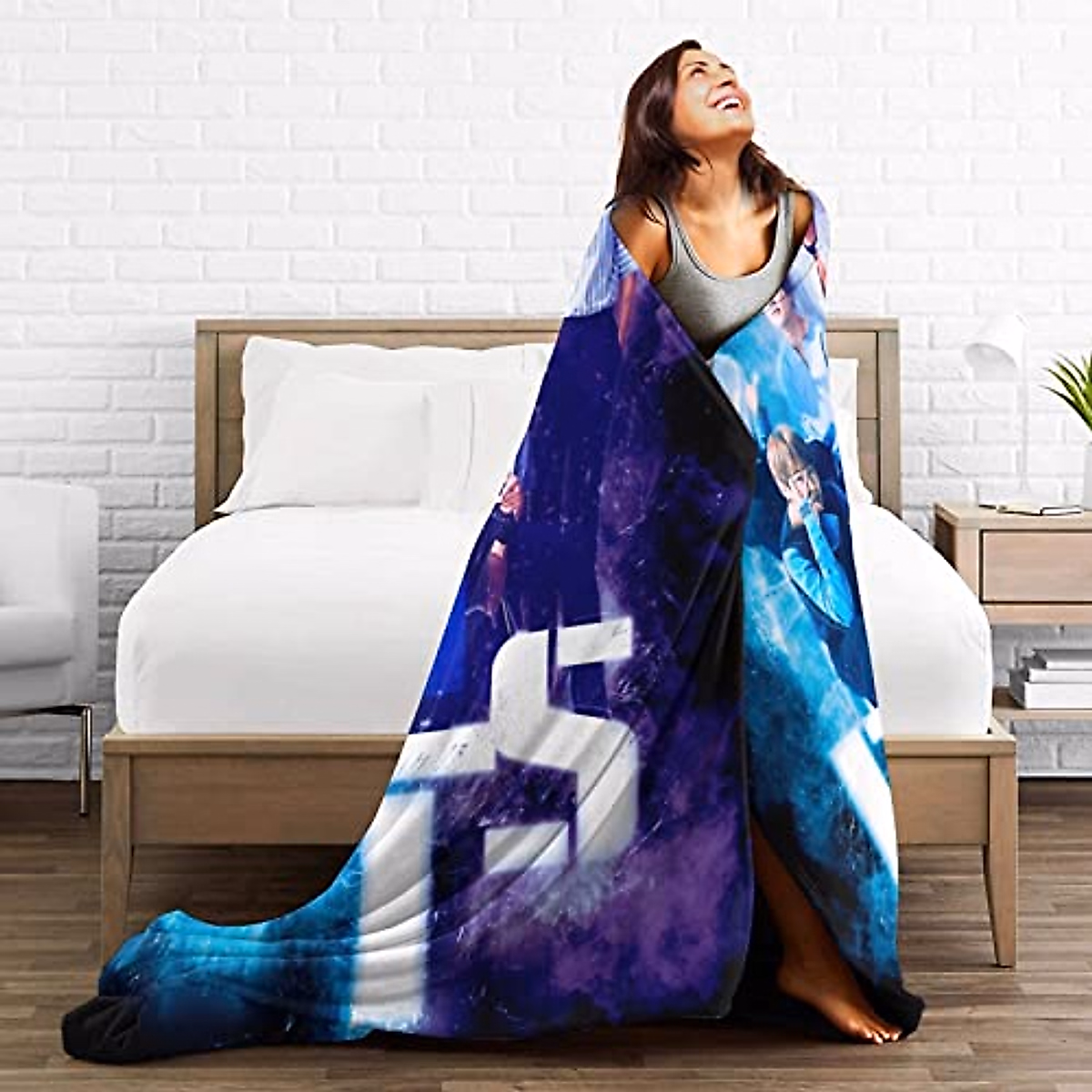 SHIYUAN Blankets Ultra Soft Throw Blanket Warm Plush Cozy Blankets for Couch Sofa Bed Living Room All Season 60 inches X50 inches , Black2