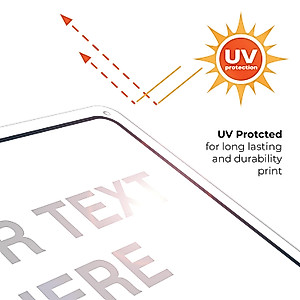 Custom Sign, Personalized Metal Signs, Customize for Office, Business, Workplace, office, Home, Airbnb, Delivery Signs, 10x7 Inches, Rust Free .040 Aluminum, Made in USA