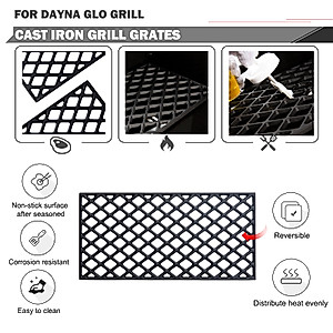 DGH474CRP DGH450CRP Grill Replacement Parts Grates for Dyna Glo Grill Parts DGH483CRP Sear Grill Grate Cooking Grates Dyna Glo Side Searing Grate 70-01-911 DGH485CRP Reversible Cast Iron Grates Parts