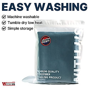 WITHUS LuxWipe Korean Microfiber Towels for Cars - Large Size for Cleaning, Drying & Car Care, Premium Cloth Featuring Lint-Free Edge-Less to Prevent Scratching 20 x 28
