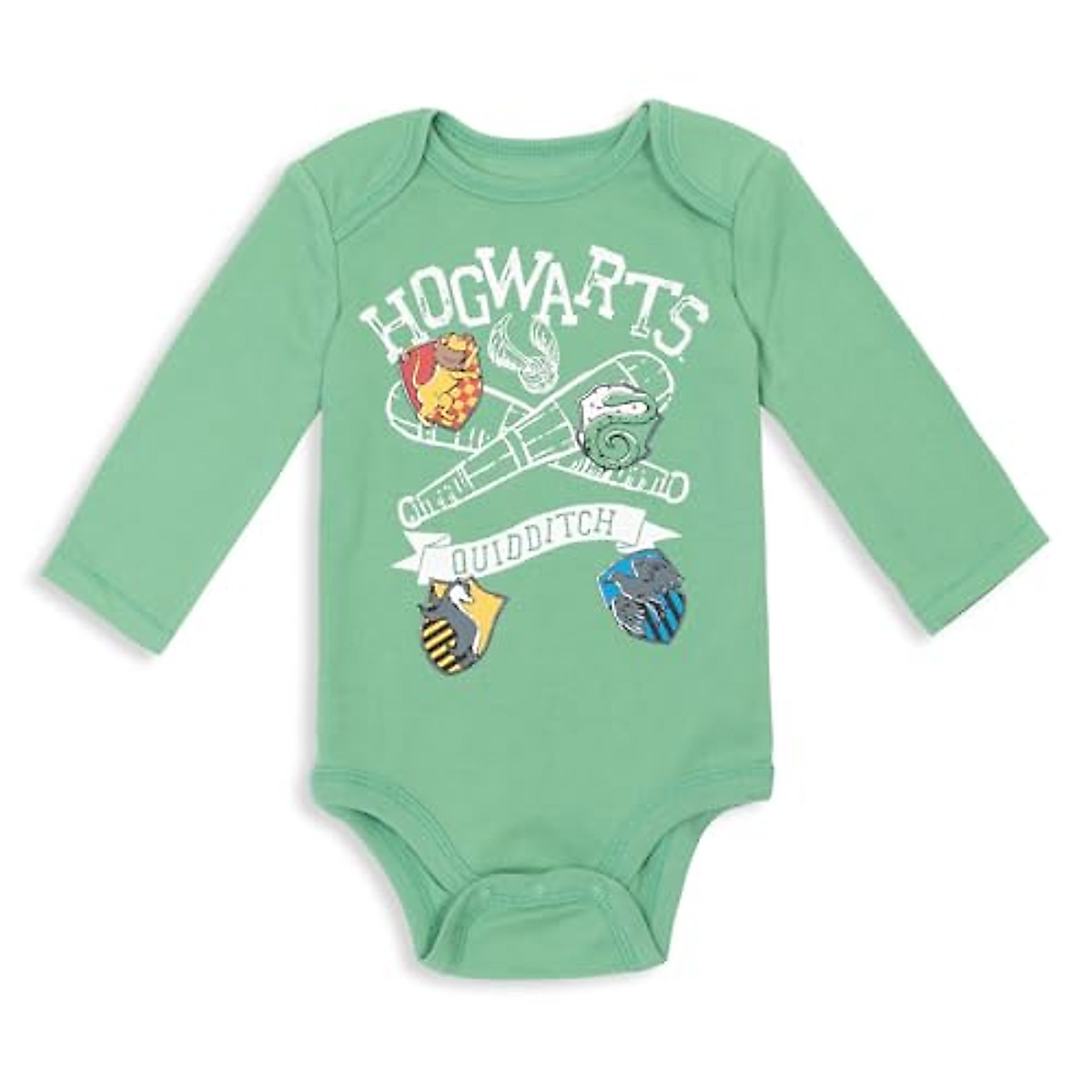 Harry Potter Hogwarts Newborn Baby Boys 5 Pack Long Sleeve Bodysuits Multicolor 6-9 Months