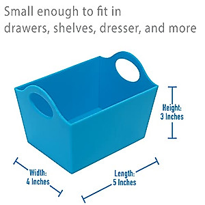 Simplify Neon, 5 Pack, Mini Storage Containers, Bins, Drawer, Office Organization, Good for Toys, Hair Accessories, Bobby Pins, Q-Tips, Small Items