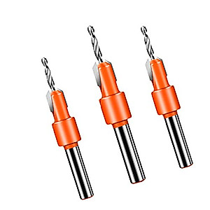 ULTECHNOVO 3pcs Self Tapping Screw Woodworking Countersink Tools Countersink Tool for Wood Drill Taper Hole T Tool Countersink Drill Bit for Wood Hole Drill Bit Salad Drill Wood Screw