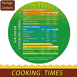 Air Fryer Disposable Paper Liners, 50Pcs 6.3 Inch Air Fryer Baking Parchment Paper Liner with Air Fryer Cheat Sheet