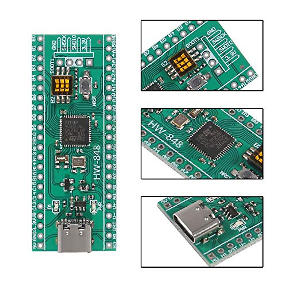 AITRIP 5PCS STM32F401 Development Board STM32F401CCU6 STM32F4 Development Board Plate Learning Board Plate for Arduino