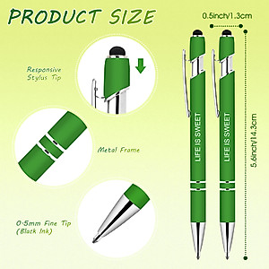 SUPWISER 30 Pieces Inspirational Pens, Motivational Quotes Ballpoint Pen Christian Funny Screen Touch Stylus Pens Inspirational Gifts for Women Colleagues Co-Workers, Black Ink