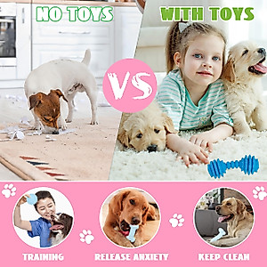 Petbuy Puppy Toys, 6 Pack Dog Chew Toys for Puppy,Teething Toys for Puppies, Soft Durable Interactive Chew Toy for Small Dogs (Blue)