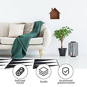 ORFOFE Picture Ledge Shelf Wooden House- Shaped House Shaped Wall Shelf House Shaped Floating Shelf House Shaped Wooden Shelf Wall Storage Shelf Flower Pot Stand