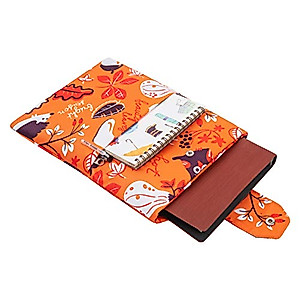 Large Book Sleeve - Fall Pattern - Size 8.5'' x 11'' - Zippered pocket - Book/Planner/Kindle Cover