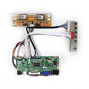 VSDISPLAY HD-MI VGA DVI Audio LCD Driver Board for 20.1" 22" M201EW02 M220EW01 1680x1050 4CCFL 30Pin LCD Panel