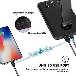 LED Desk Lamp Table Lamp Dimmable Reading Lamp with USB Charging Port 5 Lighting Modes 5 Brightness Levels, Sensitive Control, 30/60 min Auto Timer, Eye-Caring Office Lamp (Black 1.0)