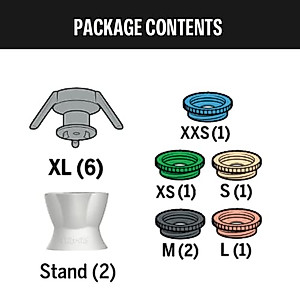 Flip-it! Universal Bottle Emptying Kit - Flip Bottle Upside Down To Get Every Drop Out with Flip-It! (6 XL DISPENSING STANDS with 6 adapters and 2 bottle stands, Pastel Color Edition)