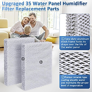 35 Water Panel Humidifier Filter Replacement Parts for Aprilaire Whole House Humidifier Models 350, 360, 560, 560A, 568, 600, 600A, 600M, 700, 700A, 700M, 760, 760A, 768 (Pack of 2)