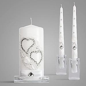 Wedding Candles for Ceremony - 6" Pillar 10" Taper Love Ceremony Candles Wedding - Faith Hope Love Candle Mesas Decorativas para Fiesta Set de velas decorativas