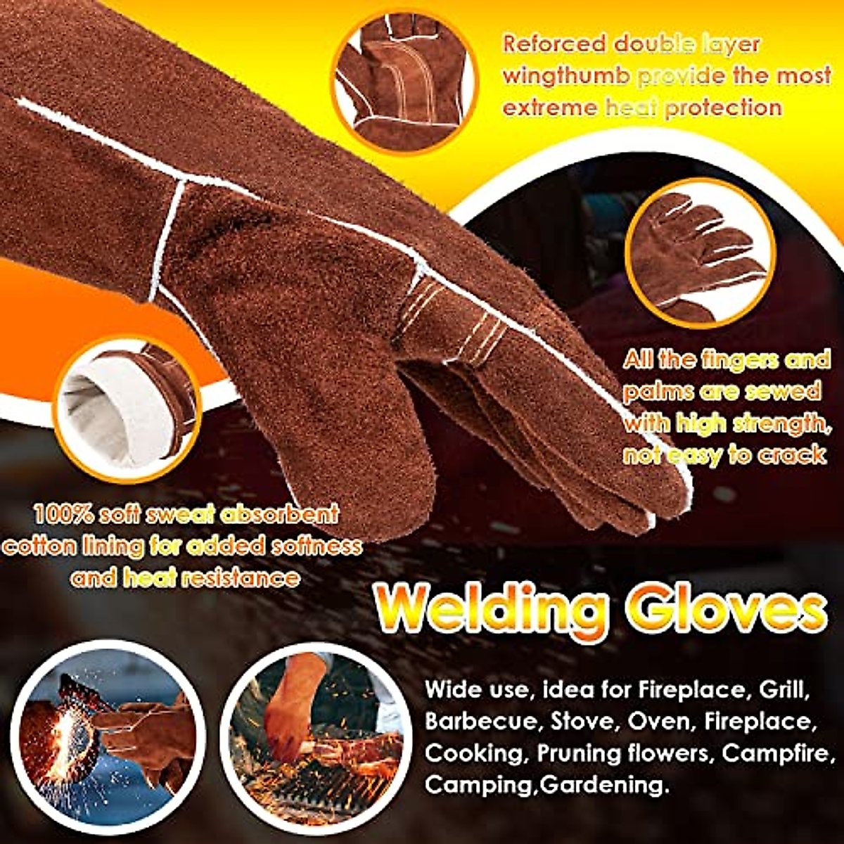Yoursme Propane Gas Forge, Double Burner Blacksmithing Forge Large Capacity Forge, Oval Propane Burner Forge with 16.85¡®¡¯ V-Bit Tongs & Leather Welding Gloves for Farrier, Knife and Tool Making