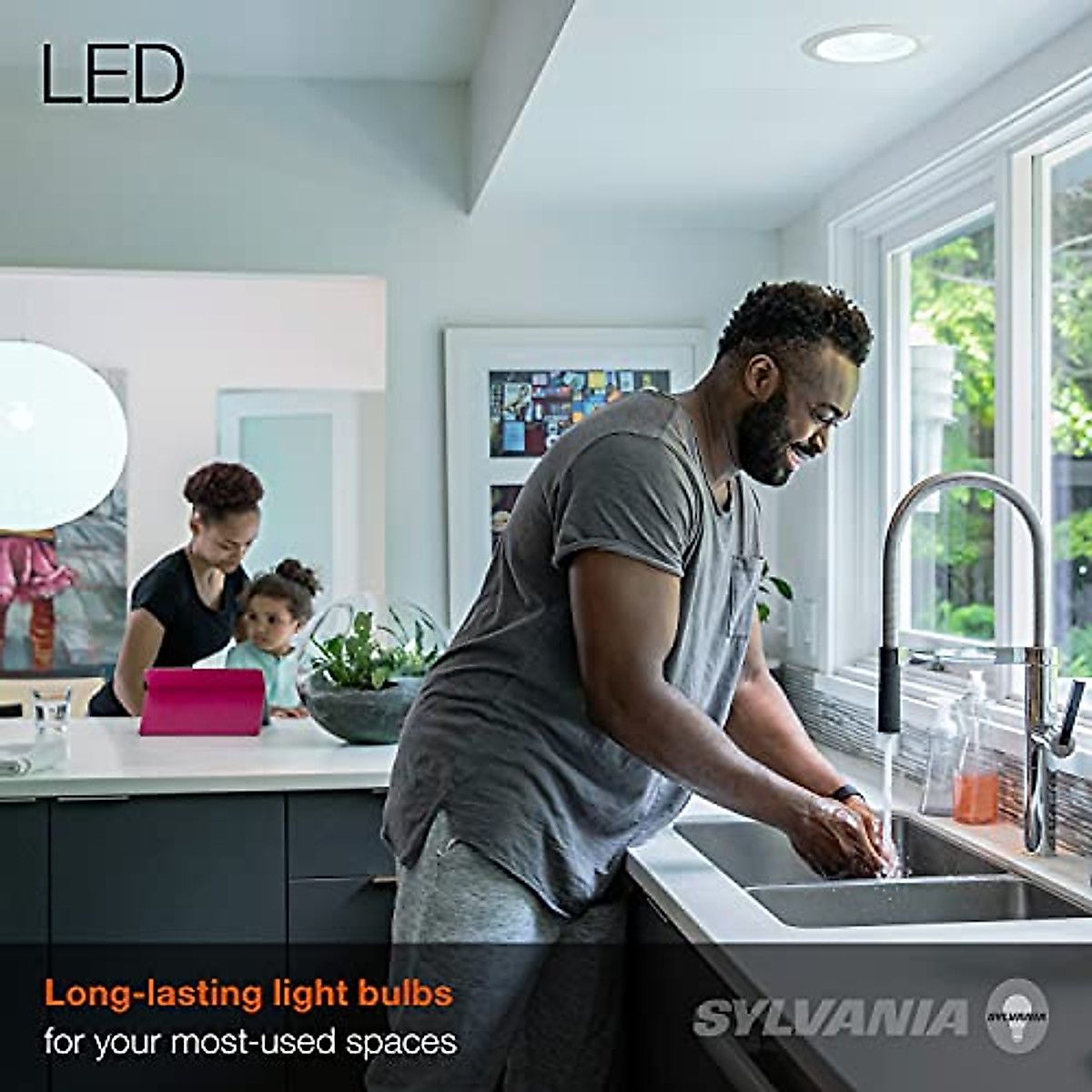 LEDVANCE Sylvania LED Flood BR30 Light Bulb, 65W = 9W, 10 Year, 650 Lumens, Dimmable, 5000K, Daylight - 12 Pack (41264)