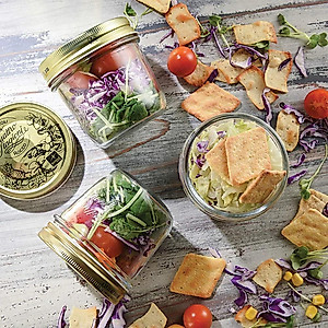 Bormioli Rocco naaa Rocco 2-1/4", 56mm Quattro Stagioni, 3 Pack of 56 mm Lids, Gold