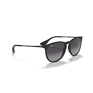 Ray-Ban Woman Sunglasses Rubber Black Frame, Grey Gradient Lenses, 54MM