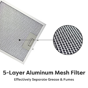 CIARRA Range Hood 30 inch Wall Mount 450 CFM Ductless Range Hood Vent for Kitchen Hood in Stainless Steel CAS75206P