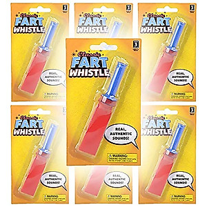 The Dreidel Company Fart Whistle Blower 4" Inch (6-Pack)