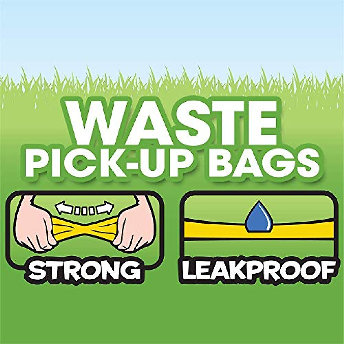Bags on Board Dog Poop Bags | Strong, Leak Proof Dog Waste Bags | 9 x14 Inches, 600 Blue Bags (3203940071)