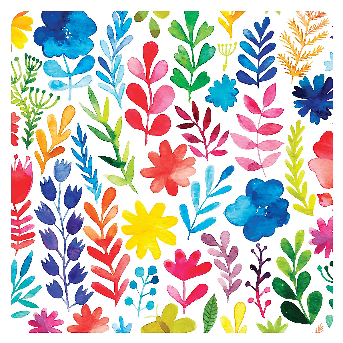 BapronBaby Rainbow Watercolor Floral Wet Dry Bag - Waterproof Two Zipper Pockets - Reusable for Mealtime, Diapers, Stroller, Snacks, Swimsuits - Machine Washable - 11" x 9"