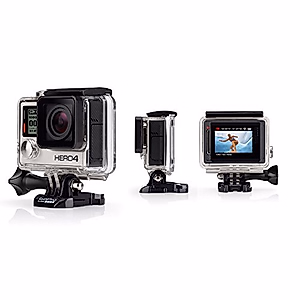 GoPro HD Hero4 Silver Action Camcorder with Dual Battery Charger and 16GB MicroSD Card
