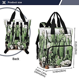 xigua Cactus Plants Flowers Diaper Bag Backpack Multi Function Baby Changing Bags Waterproof Large Capacity Travel Back Pack for Mom Dad