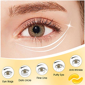 Adofect Under Eye Patches 24k Gold Under Eye Mask Puffy Eyes and Dark Circles Treatments Under Eye Bags Treatment Collagen Eye Pads for Beauty & Personal Care 30 Pairs