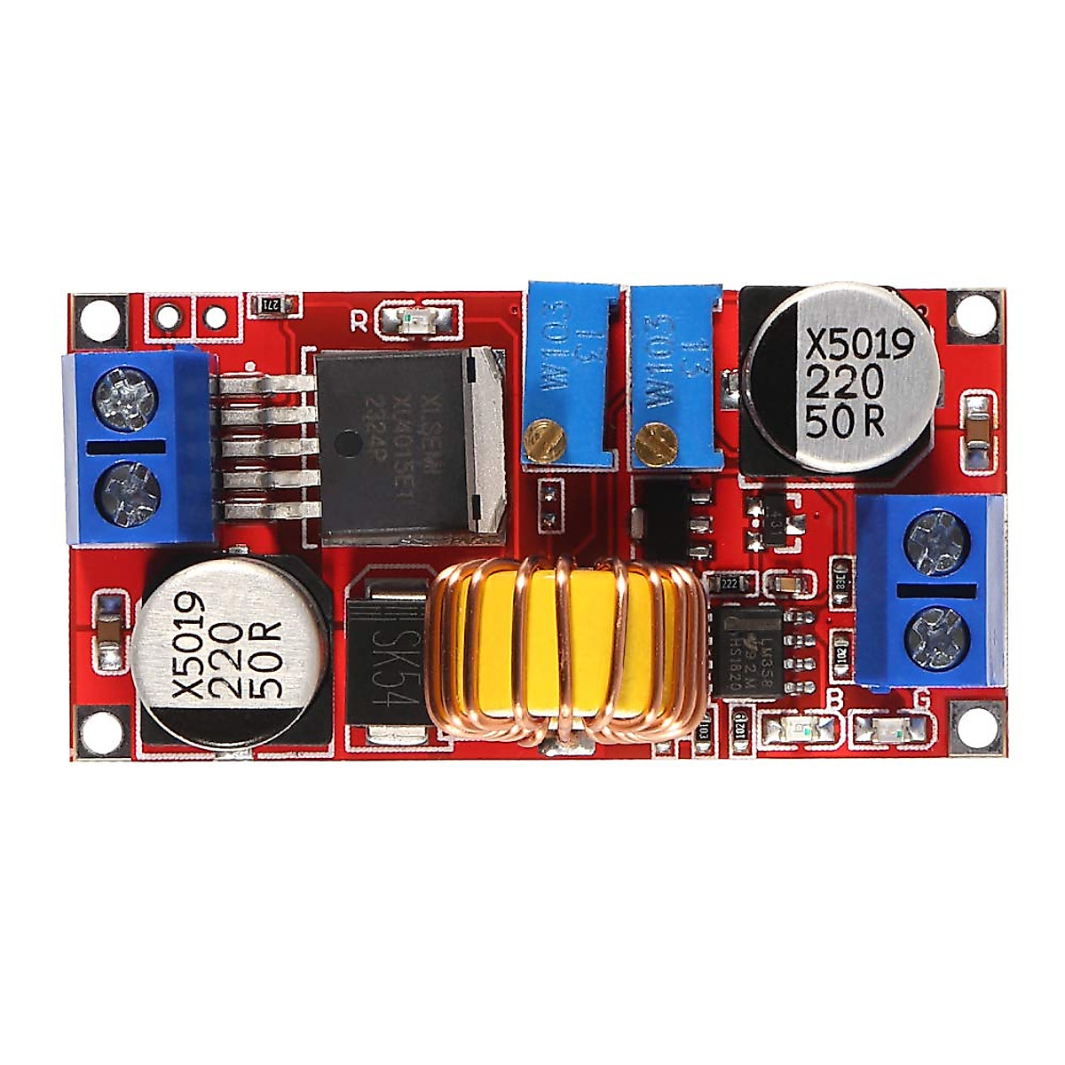 4 Pack 5A DC-DC Adjustable Buck Converter, MELIFE XL4015 4-38V to 1.25-36V Step Down Power Supply Voltage Regulator Power Module