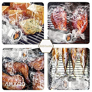 AMXRD Smoke Tube, Premium 6 inch 304 Stainless Steel BBQ Wood Pellet Smoker Tube with Cleaning Brush for All Grills or Smoker, Dishwasher Safe