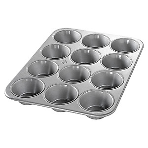 Chicago Metallic 43695 Glazed 12-Cavity Pecan Roll/Large Muffin Pan